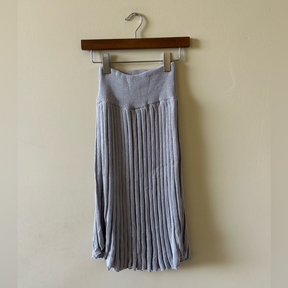 Belle The Label | Skirts | Belle The Label Silver Riona Knit Skirt ...
